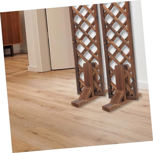 ANDRESLAD Solid Wood Screen Base Fences Thickened Divider Stand Thickened Divider Bracket Divider Supply Patio Fence Base Parts Room Screen Supply Room Divider Stand Room Screen Clips Wooden
