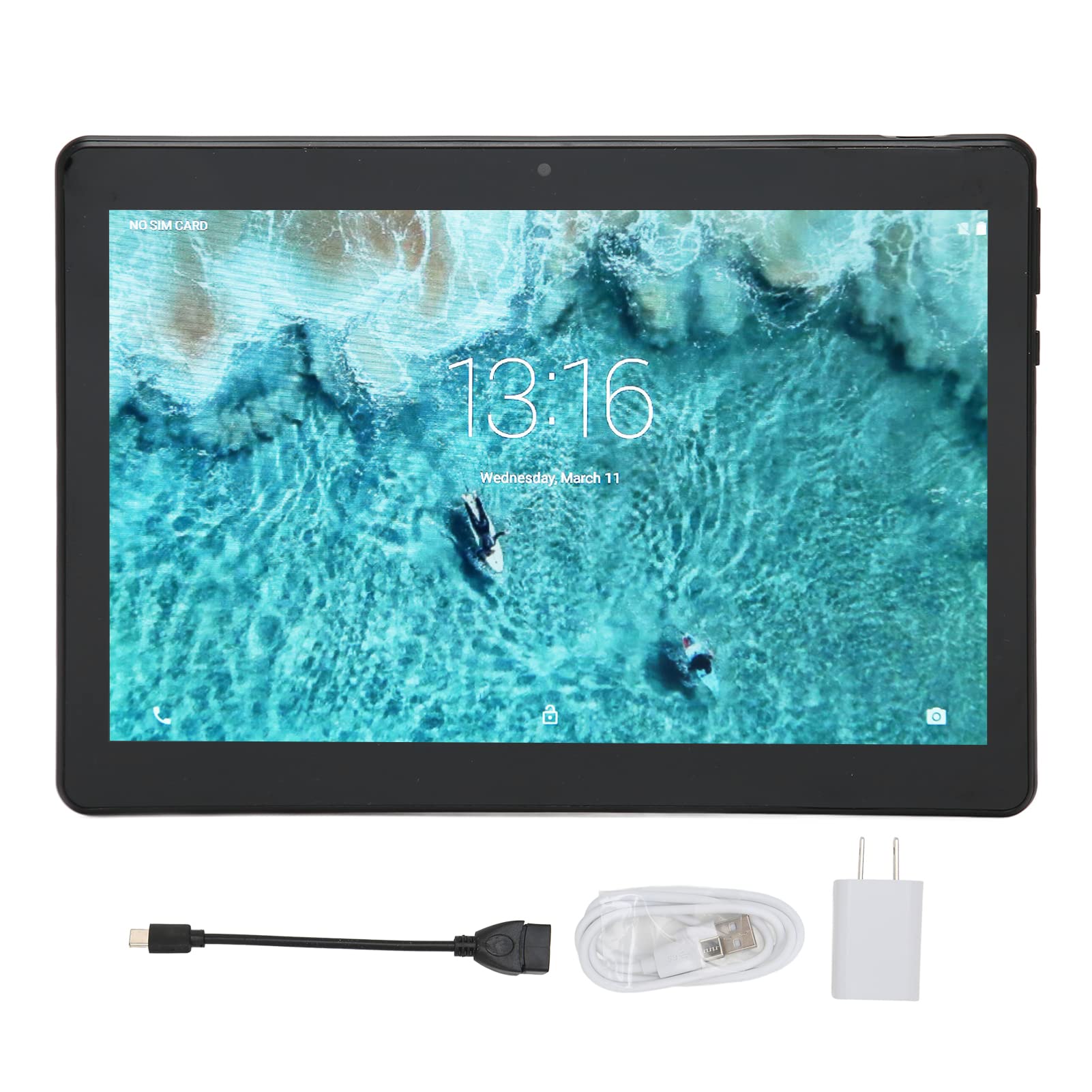 Aqur2020 Tablet, Phone Tablet 10.1 Screen WiFi 100‑240V for Home (US Plug)