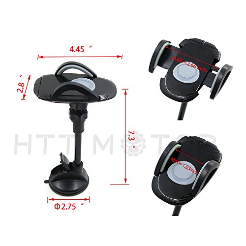 HTTMT 3R1030-360°Car Windshield Dashboard Mount Holder Stand Universal Compatible with Cell Phone iPhone8