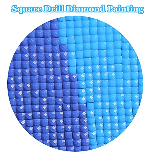 Huacan Wolf Diamond Painting Kits, Diamond Painting Kits for Adults Full Square Drill, 5D Diamond Art, Animals Diamond Painting Kit for Beginner Home Wall Decor 11.8x15.7in/30x40cm