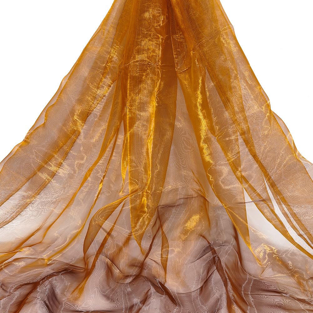 PH PandaHall 59 Inch Wide Sheer Organza Fabric Lace Fabric 3 Yards Cloth Magic Shiny Fabric Laser Fabric Gauze Fabric for Dress Stage Show Costume Wedding Clothing Accessories Photography Background