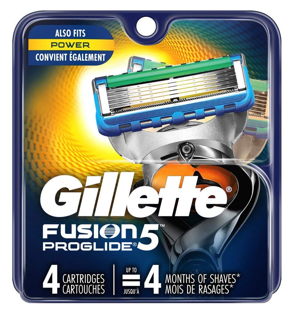 Gillette Mens Proglide Cartridge 4 Count (2 Pack)