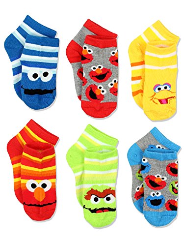 Sesame Street Baby-Boys Multi pack Socks, 6 Pack, Stripes Quarter 6 Pk, 12-24 Months