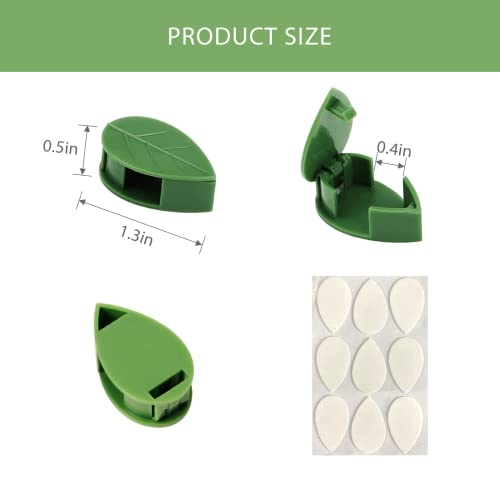 Kaoolaa Plant Clips for Climbing Plants(40 Pack), Self-Adhesive Fixer, Plant Climbing Wall Fixture Clips for Supporting Stems Grow Upright, Vines Traction, Cable Wire Fixing