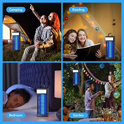 Bug Zapper, Bug Zapper Indoor, Outdoor, Mosquito Zapper, Mosquito Trap, Fly Zapper, Cordless Killer for Home Garden and Patio Use （Black）