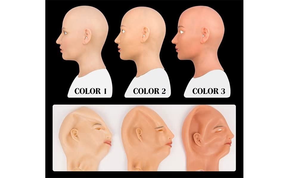 GOSHIMER Alice Silicone Female Mask Halloween Headwear Mask For Crossdressers Cosplay Crossdressing
