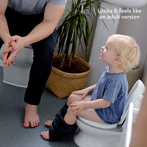 Nuby Potty, My Real Mini Size Toilet with Lid and Flush Sound, Potty Training Toilet for Toddlers