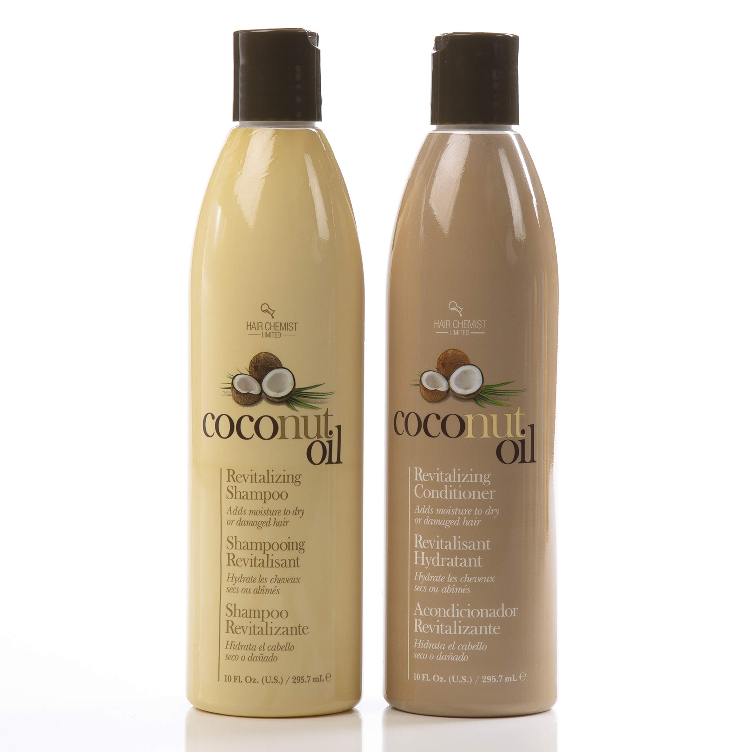 Hair Chemist Coconut Oil Revitalizing Shampoo 10 ounce and Conditioner 10 ounce