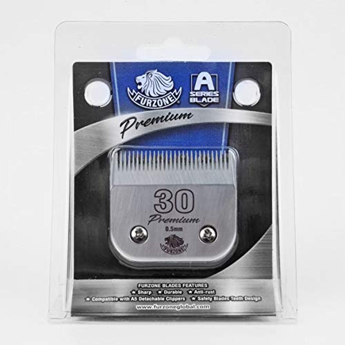 Furzone Detachable Blade - Size 30 Blade 1/50", Made of Extra Durable Japanese Steel, Compatible with Most Andis, Oster, Wahl A5 Clippers