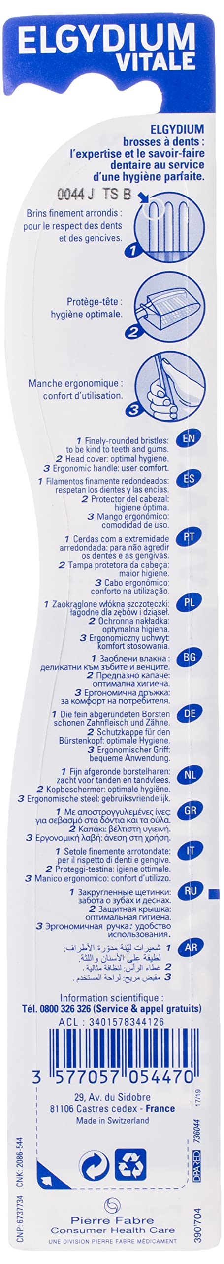 Elgydium Vitale Brosse à dents Medium (1 brosse)