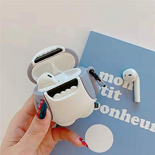 Compatible for Airpods 1/2 Case Cover, 3D Cute Cartoon Funny Fun, Silicone Air pods Stylish Chic Character Skin Keychain Kits,Funny Boys Girls Kids Teens Women Cases for Airpods 1&2