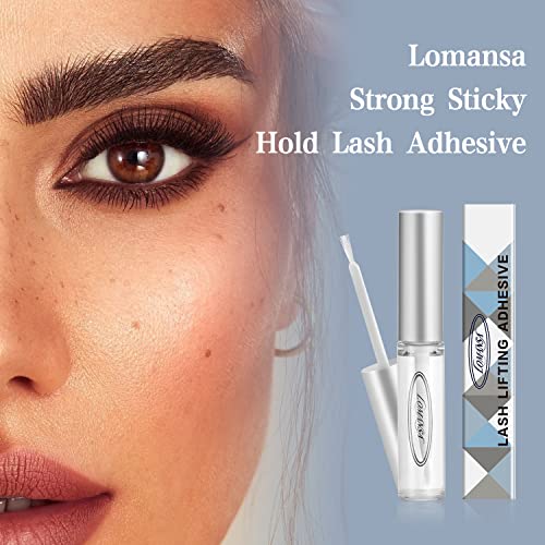 Lomansa Lash Lift Glue 2PCS, Eyelash Lift Glue Adhesive Perming Rod Strong Fix Glue for Lashes and Brows Curl