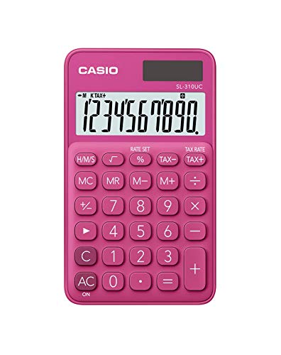 Casio sl-310uc-rd – Pocket Calculator, 0.8 x 7 x 11.8 cm, Red