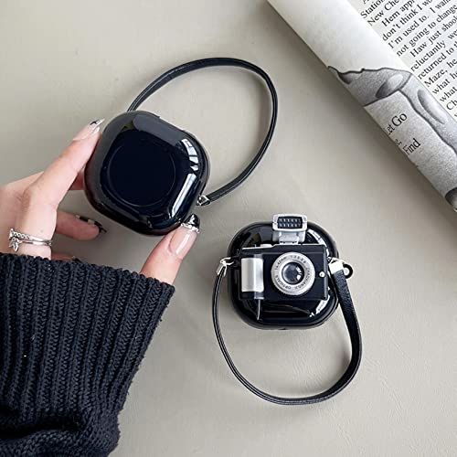 Compatible with Samsung Galaxy Buds2 pro(2022)/Galaxy Buds Live/Galaxy Buds pro/Galaxy Buds 2 Charging Box,3D Camera Can Light Up Silicone Earphone Case with Keychain