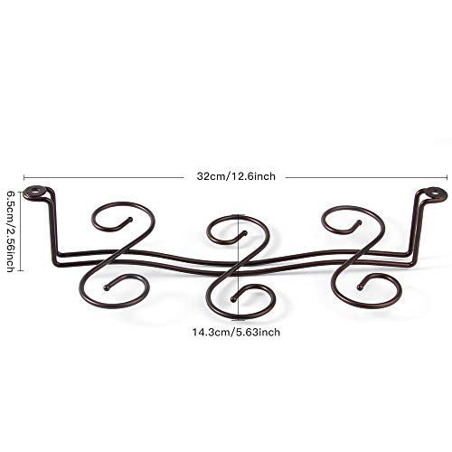 BOOKZON Wine Glasses Rack Under Cabinet Set of 2 Wine Glass Racks Under Shelf Counter Hanging Stemware Holder Organizer Storage Hanger for Kitchen,Home, Bar
