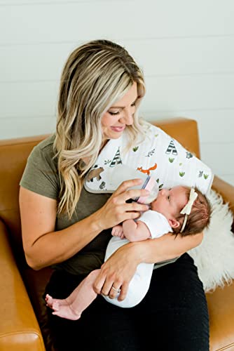 Little Unicorn Ultra-Absorbent Premium Burp Cloth | Soft on Baby's Skin | Larger Size | Ergonomic Design (Forest Friends)