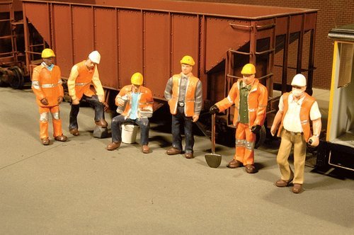 Bachmann Trains - FIGURES - MAINTENANCE WORKERS (6pcs/pk) - HO Scale