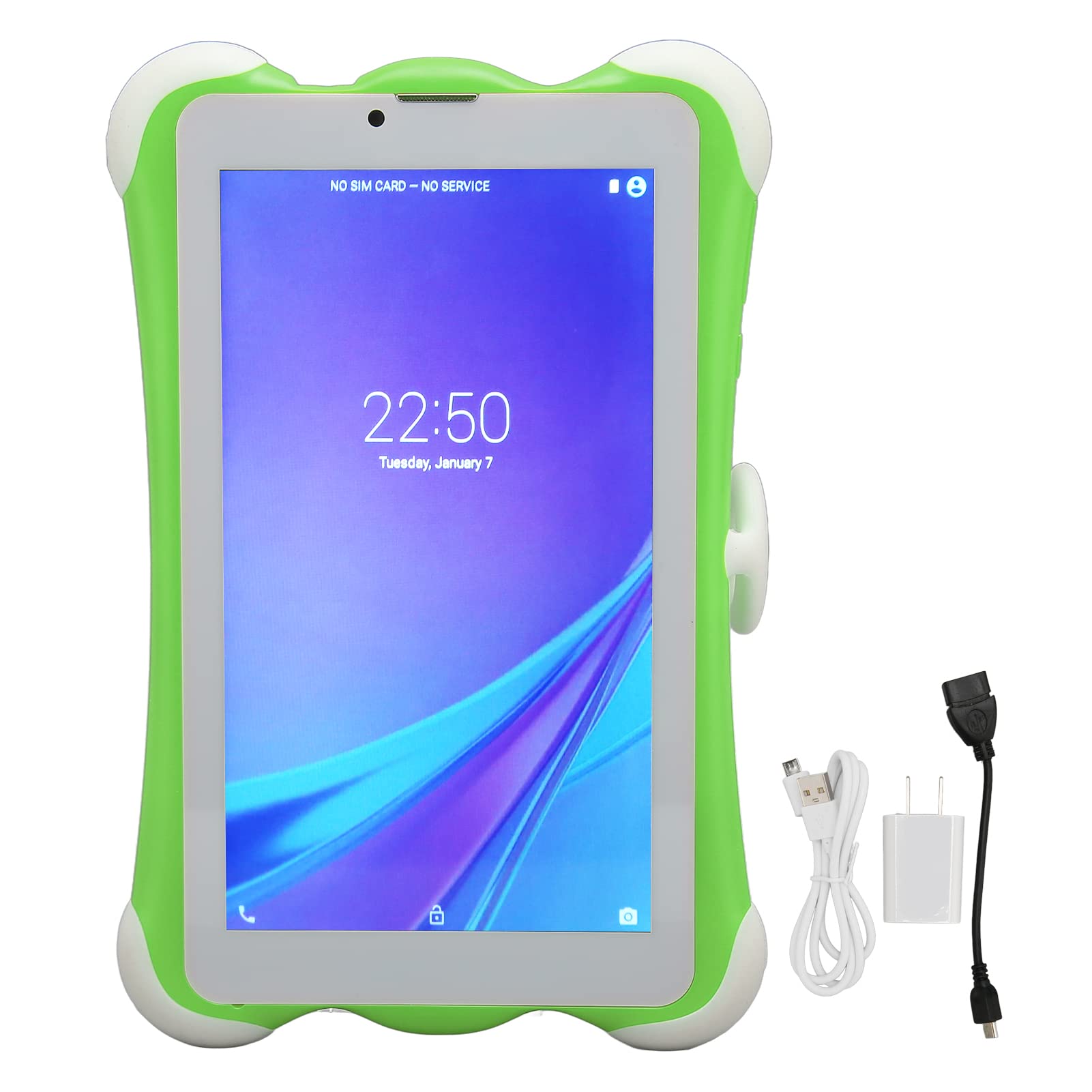 ANGGREK 7 Inch Children Tablet for Android, HD 1280x800, 3GB RAM, 32GB ROM, WiFi Dual SIM, 6000mAh Battery, Eye Protection, Kids Tablet with 100β240V Plug (US Plug)
