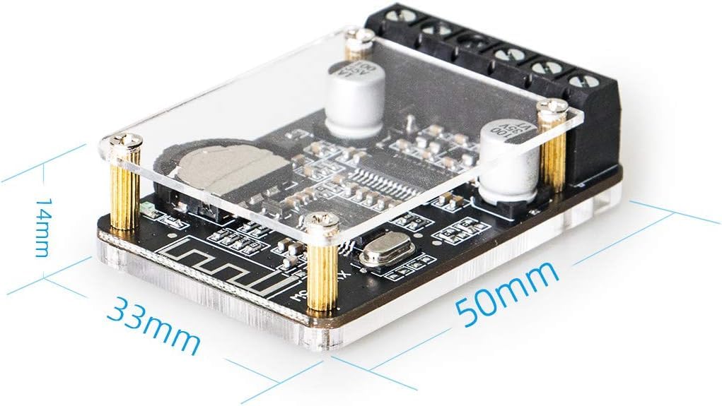 DAMGOO Audio Amplifier Board with BT 5.0, 10W 15W 20W 2.0 Dual Channel Stereo Wireless Mini Amp Module with Protective Shell