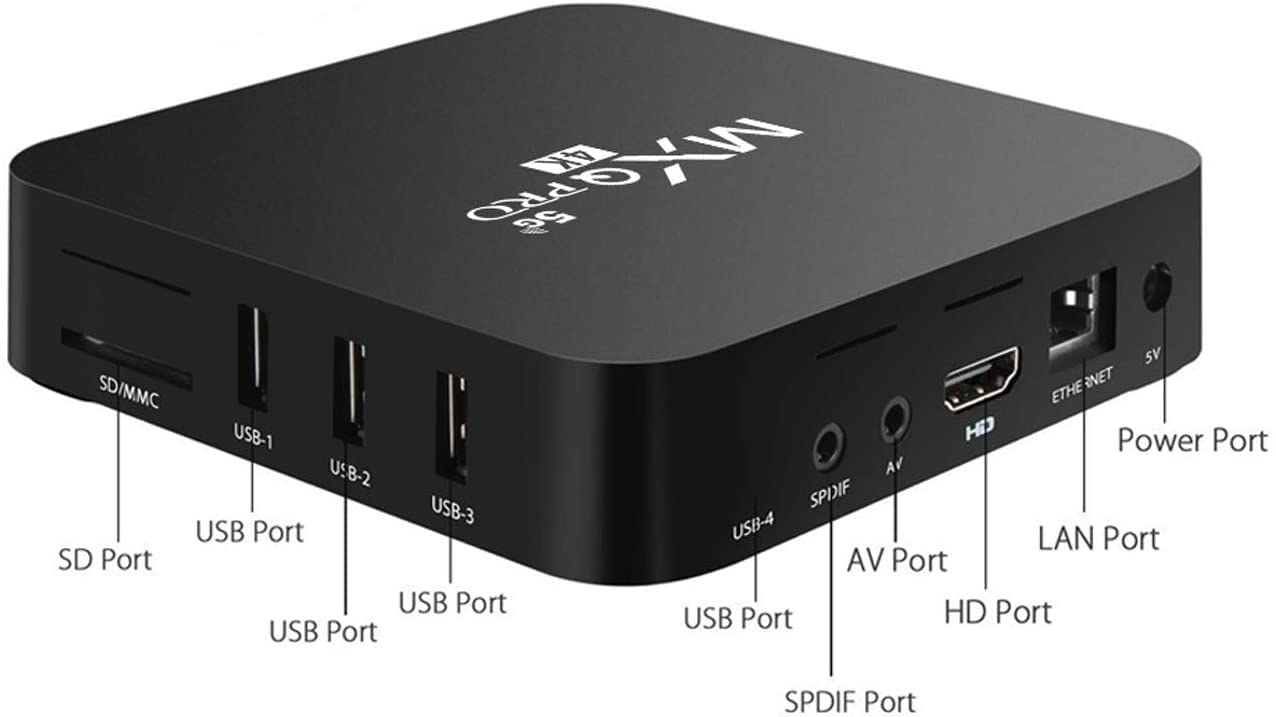 MXQ Pro 5G with Air Mouse & Voice Control 2024 Upgraded Android 13.1 Version Ram 2GB ROM 16GB TV Box H.265 HD 3D Dual WiFi 2.4G/5.8G Quad Core Android Smart TV Box