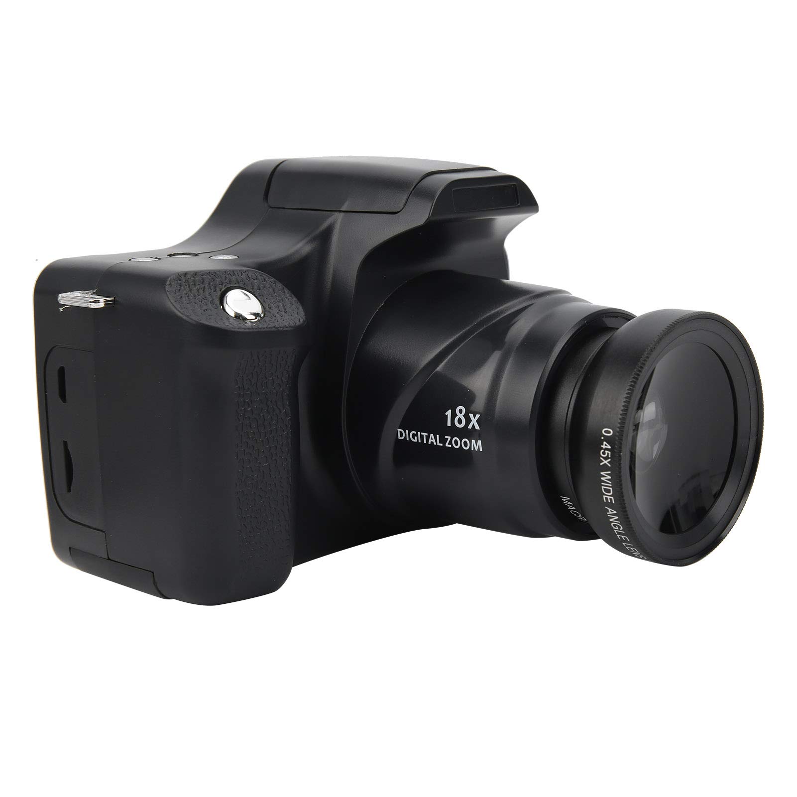 ANGGREK Photography Camera Camara,3.0 in LCD Screen 18X Zoom Hd SLR Camera Long Focal Length Portable Digital Camera (Standard Edition + Wide Angle Lens), (ANGGREKogidt2shf7-12)