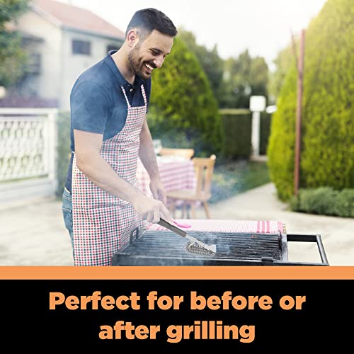 BBQ Grill Brush and Scraper, BBQ Brush for Grill Cleaning - 18β Extra Strong 3 in 1 Safe Wire Bristles Barbecue Triple Scrubber Grill Cleaning Brush for Gas Charcoal Grilling Grates BBQ Grill Brush