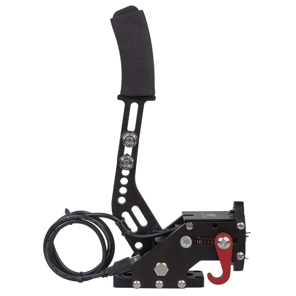 CNRAQR PC Racing Game USB Handbrake for 16Bit SIM for Racing Games, Compatible with Logitech G27 G29 G920 G923 T500 T300 Simulate Linear Handbrake（With Fixing Clip