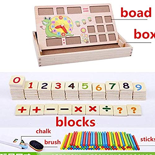 DANNI Montessori Baby Math Teaching Aids Multifunctional Math Operation and Drawing Box Learning Preschool Early Childhood Educational Toys