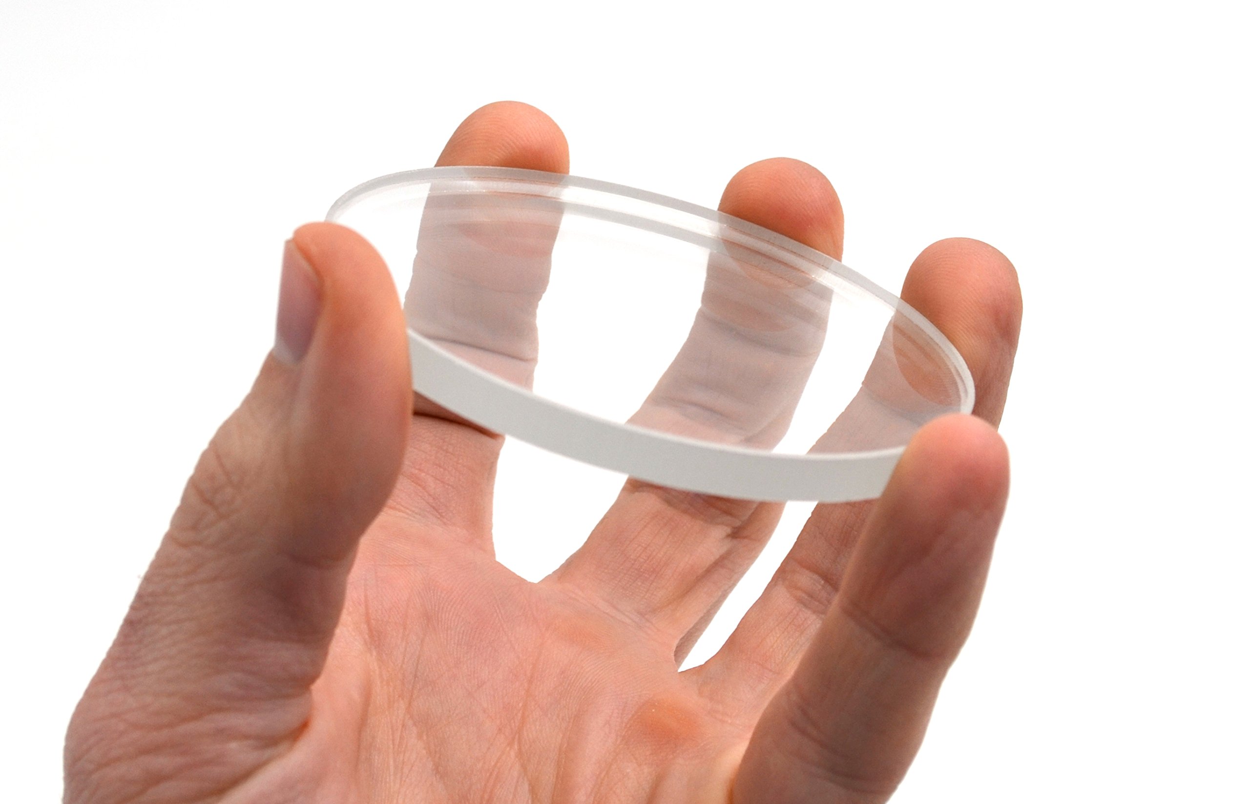EISCO Double Concave Lens, 1000mm Focal Length, 3" (75mm) Diameter - Spherical, Optically Worked Glass Lens - Ground Edges, Polished - Great for Physics Classrooms