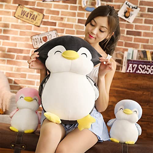 SEENEEY Plushies Penguin Stuffed Animal Toys,Fat Penguin Plush Doll Boy Girl Girlfriend Valentine's Day Gift Cute Pillow (Grey,9.8in)
