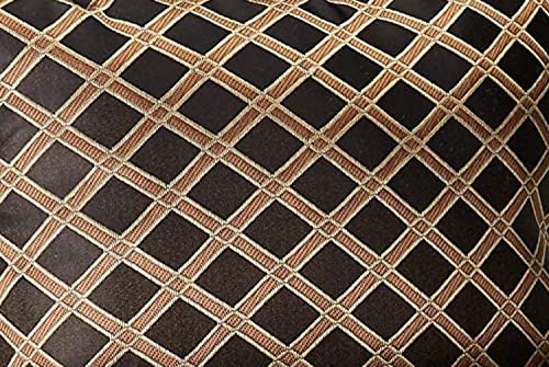 Chezmoi Collection 7-Piece Black/Gold Diamond Floral Medallion Jacquard Woven Comforter Set, California King