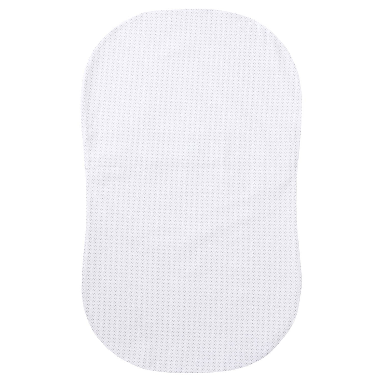 HALO BassiNest Fitted Sheet – 100% Cotton, Soft and Breathable Bassinet Sheet for Babies, 30” x 16” Pre-Shrunk Sheet, Grey Pin Dot