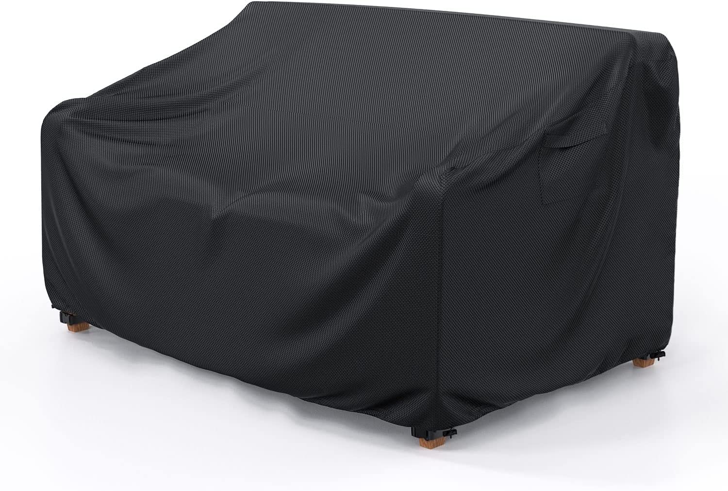 Heavy Duty Patio Sofa Cover Waterproof, Mrrihand 3-Seater Outdoor Sofa Loveseat Cover, Outdoor Patio Furniture Cover with Air Vent and Handles, 87" L×37" D×35" H, Black