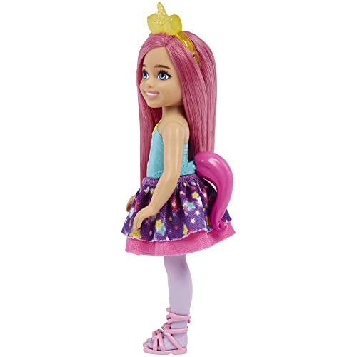 Barbie Dreamtopia Chelsea Doll and Playset, Small Doll with Cloud-Themed Gazebo Swing, Kitten and Accessories