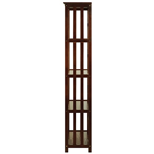 Casual Home Mission Style 5-Shelf Bookcase, Walnut