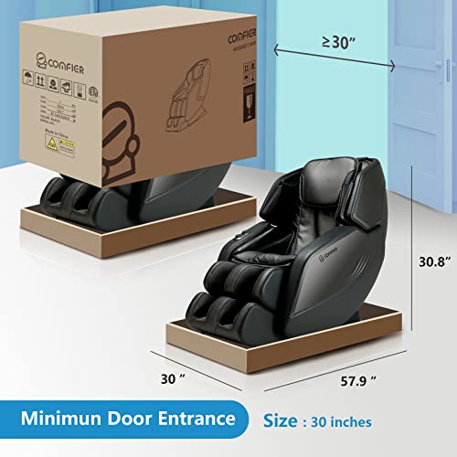 COMFIER 4D Massage Chair Zero Gravity Full Body,Back Massager for Recliner Chair,Deluxe Ultra-SL Track,18 Auto Programs,Rolling,Heat,Air Compression,Yoga Stretch,Body Scan,Bluetooth,Foot Roller