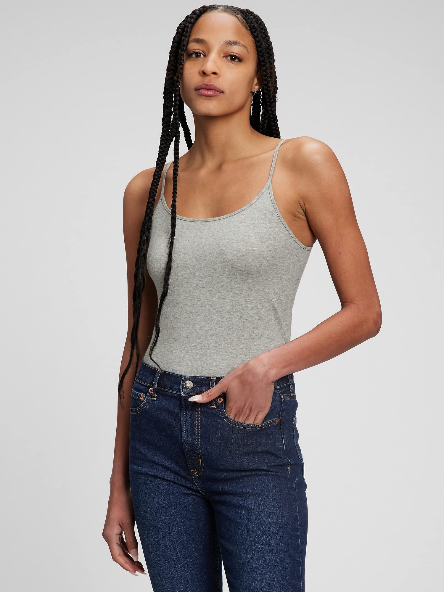 GAP Womens Scoopneck Layering Cami Shirt, Multi, Large US