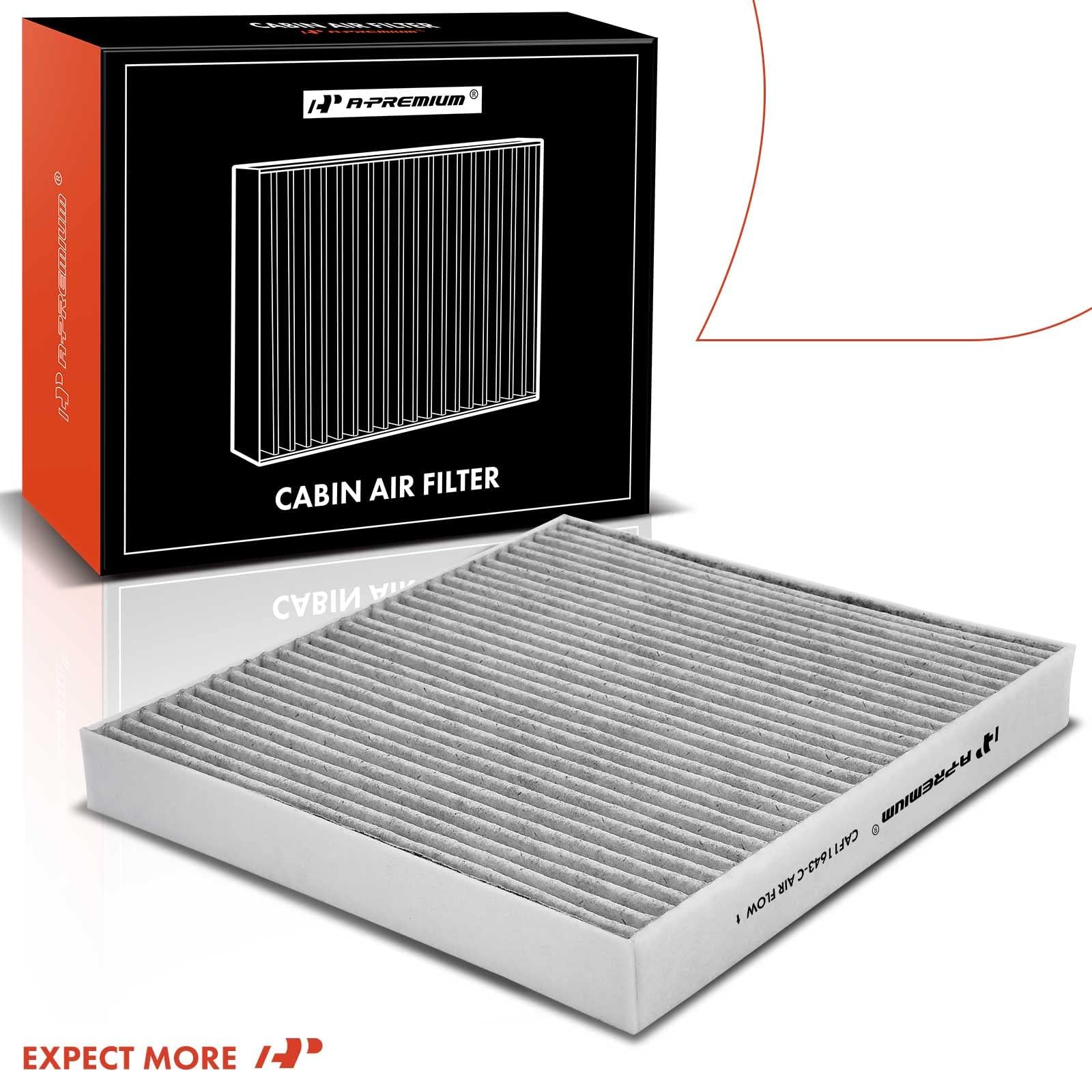 A-Premium Cabin Air Filte with Activated Carbon - Compatible with Audi & Volkswagen Models - A3, A3 Quattro, Q3, S3, TT Quattro, Jetta, Golf, Tiguan, Atlas, GTI