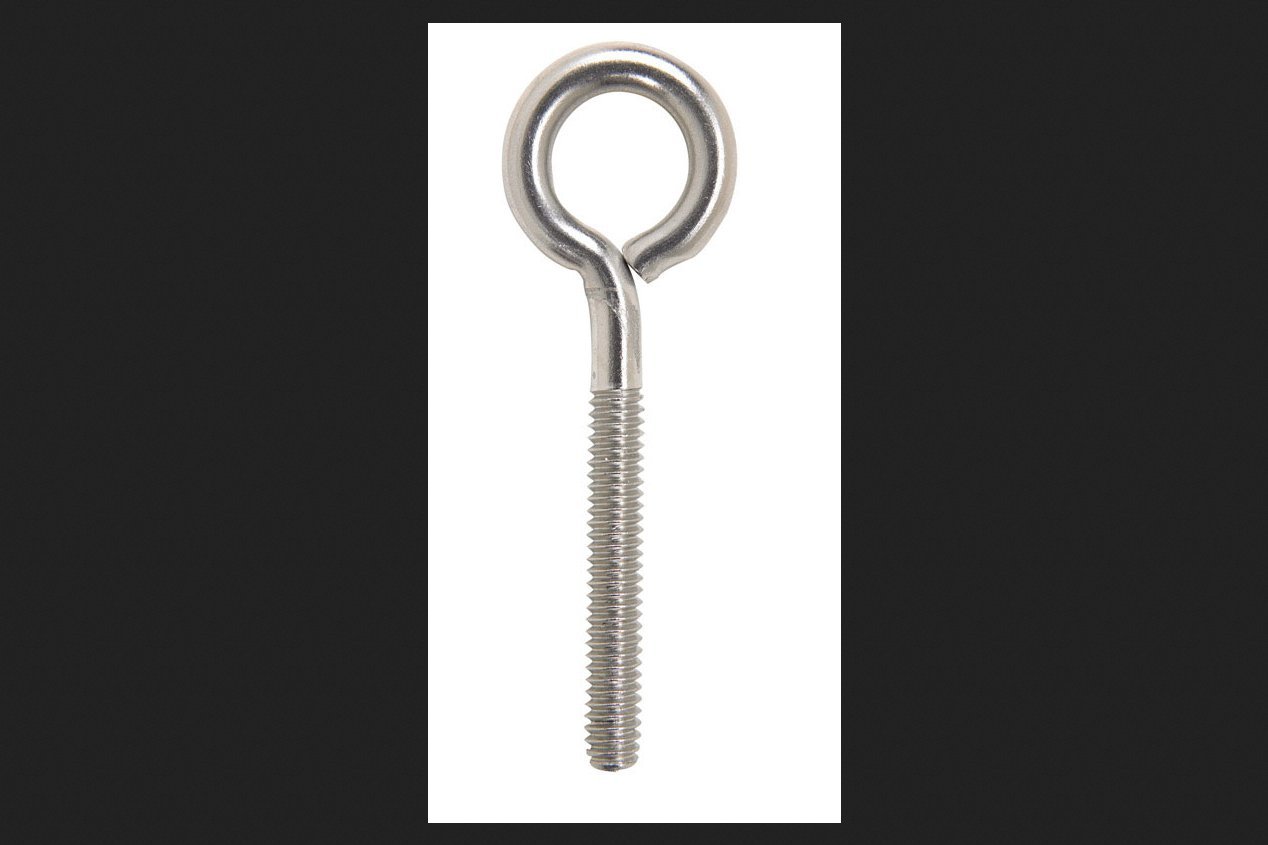 Hampton 1/4 in. x 3 in. L Stainless Steel Eyebolt Nut Included