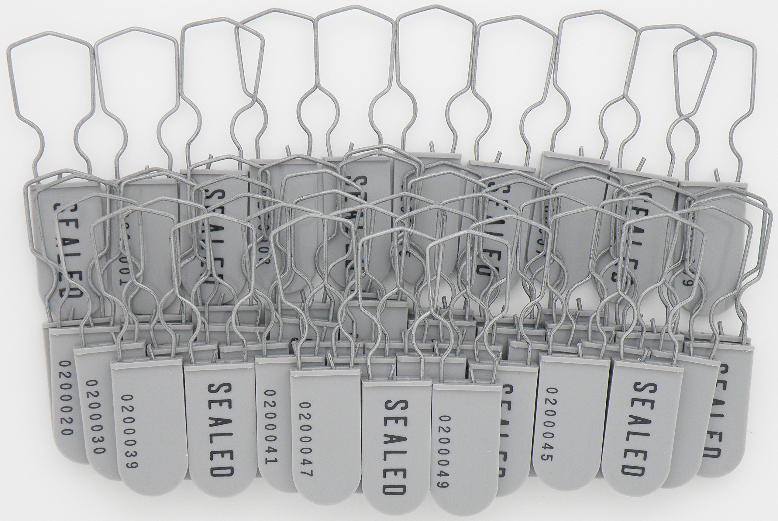 Electric Meter Security Seal Wire Padlock Pack of 50 (Grey)