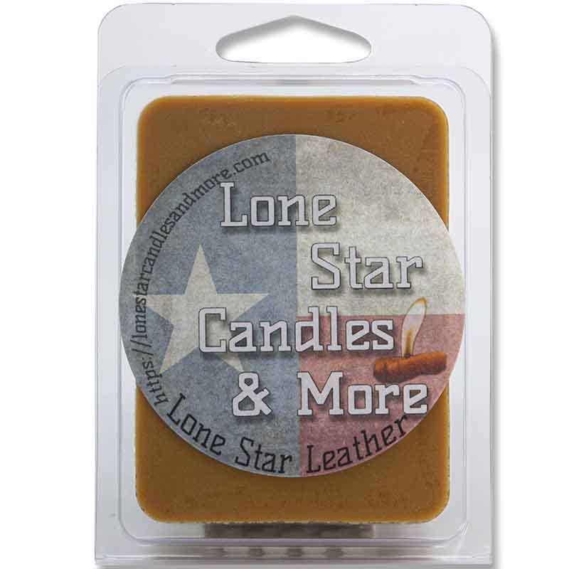 Leather Scented Premium Lone Star Candles & More's Hand Poured Wax Melts, Authentic Aroma of Genuine Leather, 24 Strongly Scented Wax Cubes, USA Made in Texas, 4-Pack
