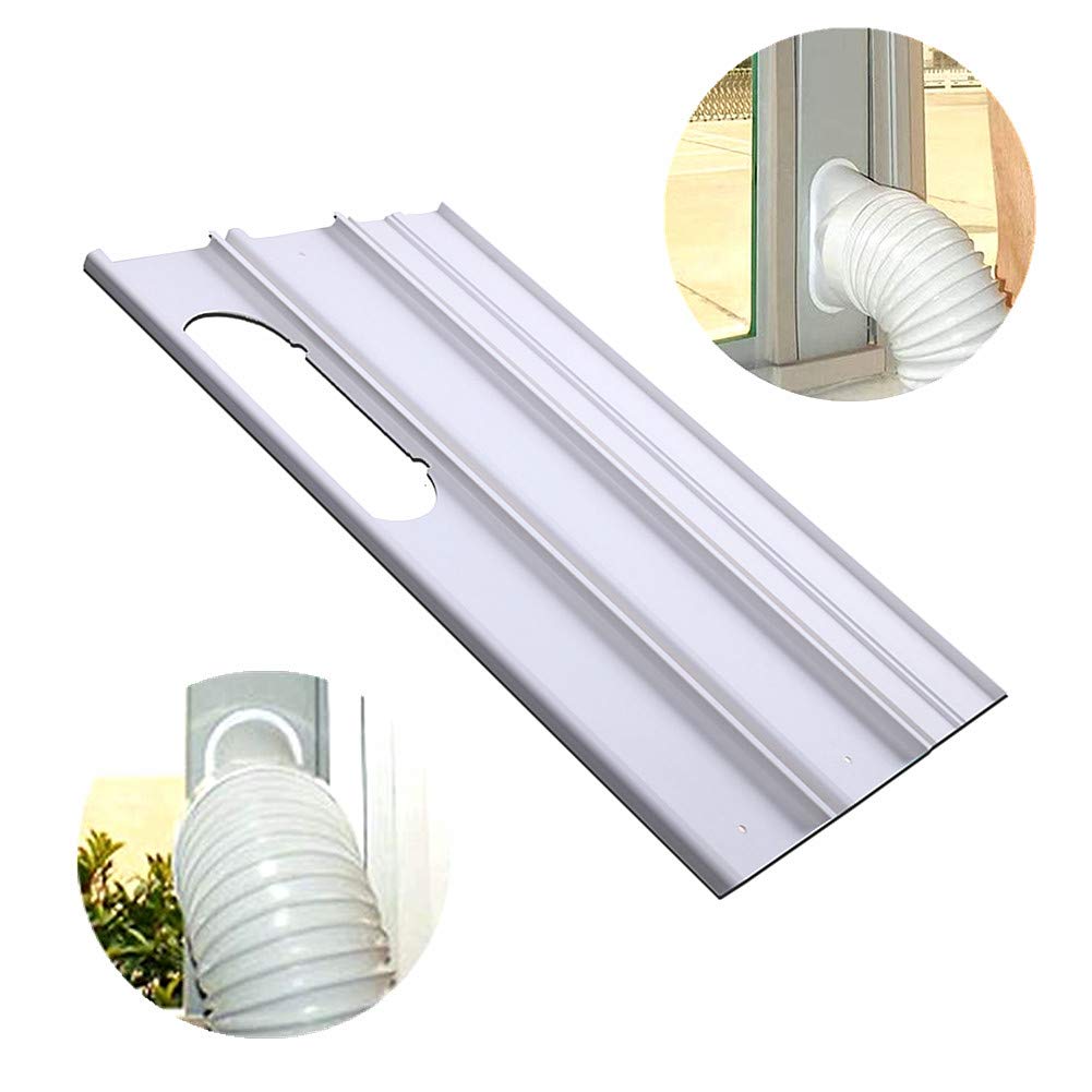 ANTFEES Portable Air Conditioner Replacement Window Vent Kit Plate,Adjustable Length Sliding Glass Doors AC Vent Kit for 15cm/5.9" Exhaust Hose