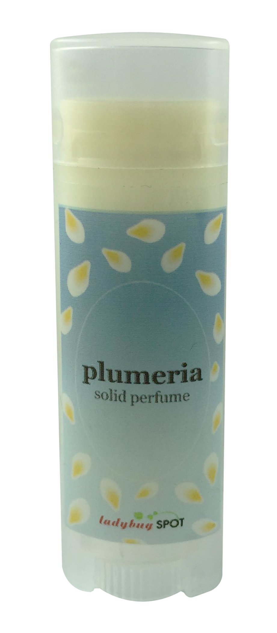 Handmade Natural Solid Perfume Roll Up Tube Travel Size - Plumeria Flower Scent 0.15 oz