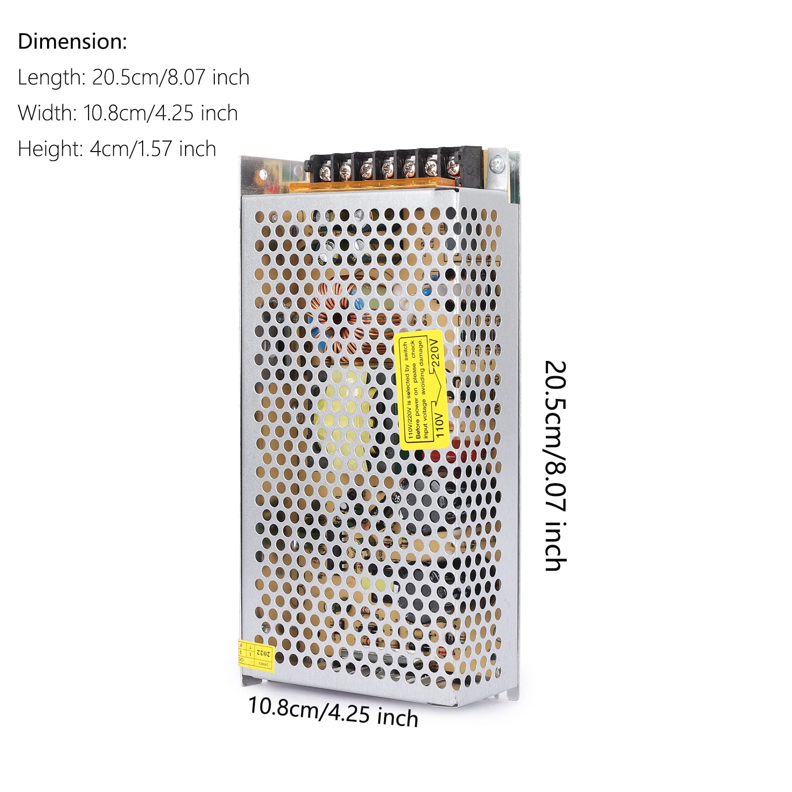 AC100-240V to DC24V8.5A Suit for DC24V 8.5A Switching Power Supply, 204W LED Switching Transformer, Power Supply Adapter Converter for LED Strip