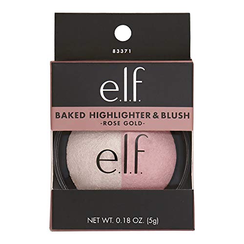 Elf Cosmetics Baked Highlighter & Blush 83371 Rose Gold, 0.6 Ounce