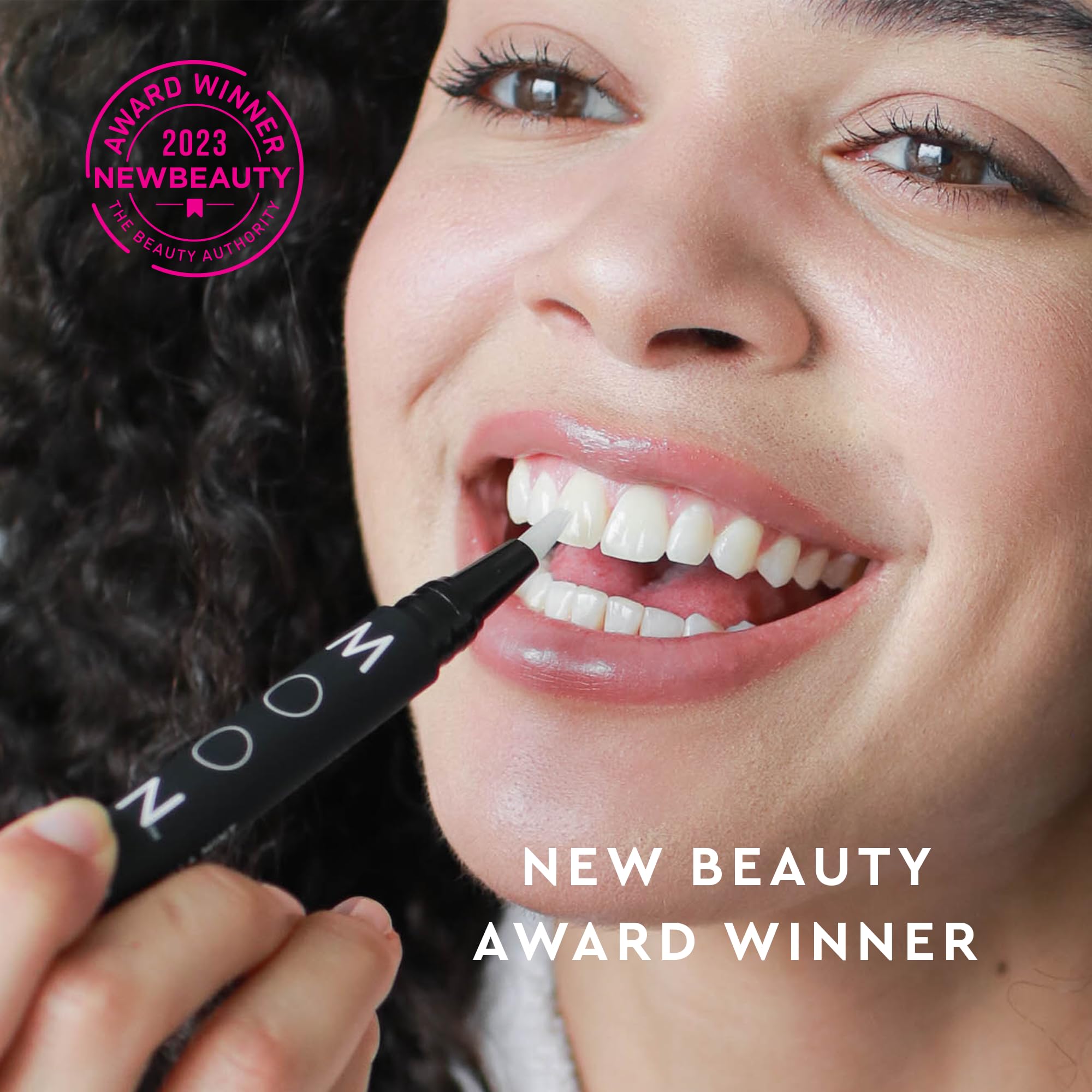 MOON Teeth Whitening Pen, Brush Every Tooth White, On-The-Go Whitener for A Brighter Smile, Gentle on Sensitive Teeth, 30+ Uses, Vegan, Vanilla Mint Flavor