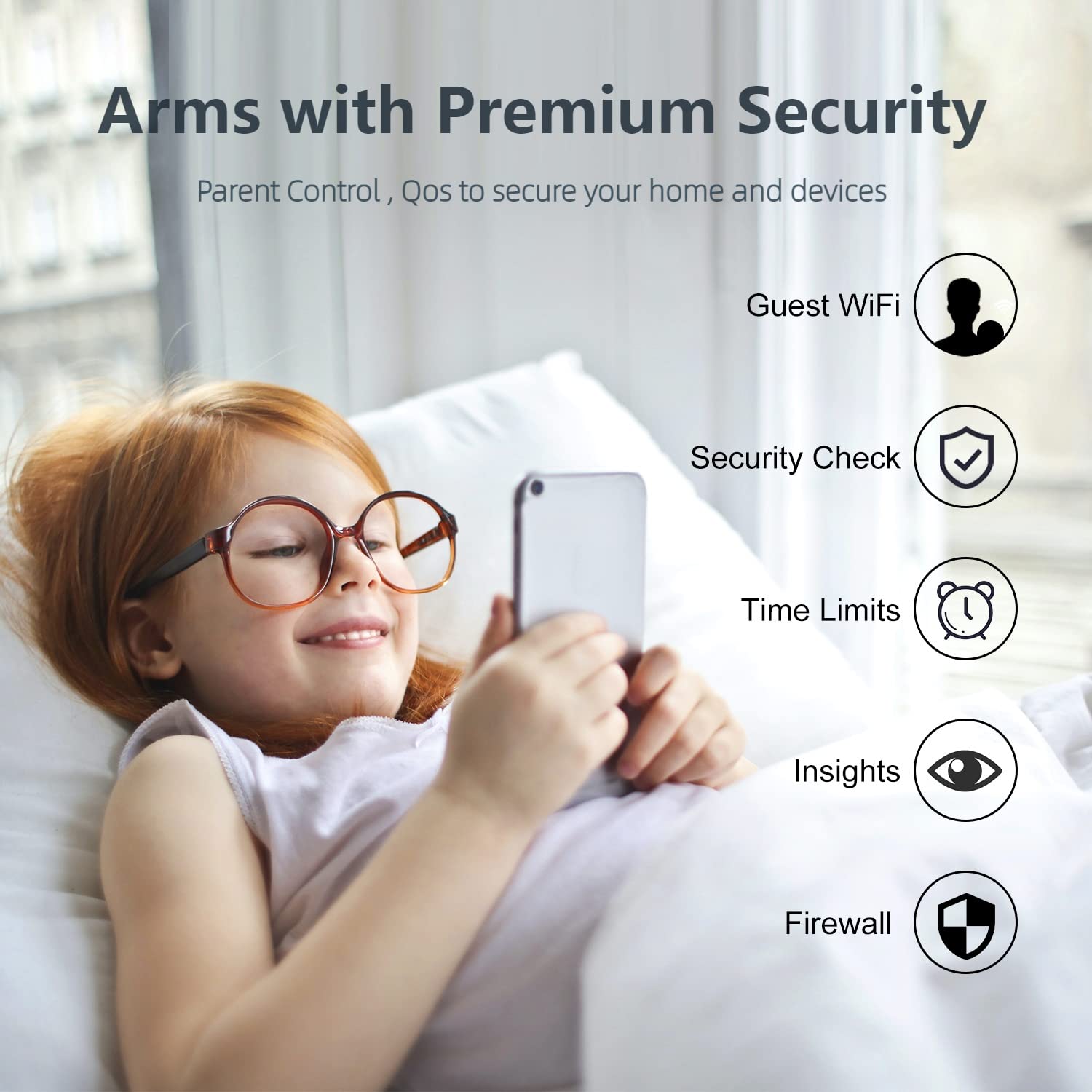 AC3200 Smart WiFi Router - Dual Band Gigabit Wireless Router for Home | Up to 2500 sq.ft Coverage & 100 Devices | 4 GB Ports & 1 USB | LED Screen | Gaming & Streaming | QoS, Parental Control, MU-MIMO