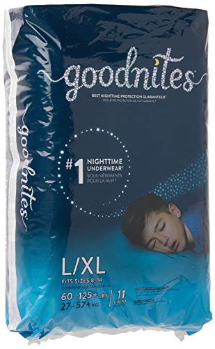 GoodNites Underwear for Boys Jumbo Pack, White, Large/X-Large, 11 Count