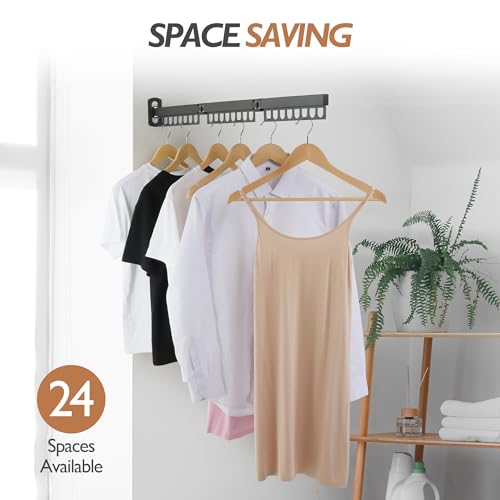 BySigmar Clothes Rack Wall Mount, Collapsible Drying Racks for Laundry, Clothes Drying Rack Wall Mounted