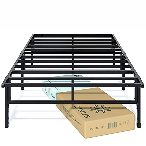 ZINUS SmartBase Compack Mattress Foundation / 14 Inch Metal Bed Frame / No Box Spring Needed / Sturdy Steel Slat Support, Twin